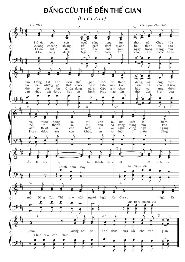 Bài hát: ĐẤNG CỨU THẾ ĐẾN THẾ GIAN - Hội Thánh Tin Lành Việt Nam