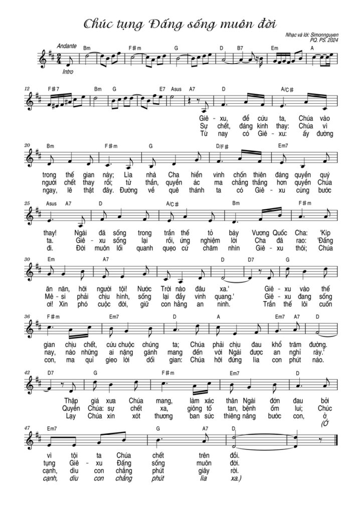 Bài hát: CHÚC TỤNG ĐẤNG SỐNG MUÔN ĐỜI - Hội Thánh Tin Lành Việt Nam